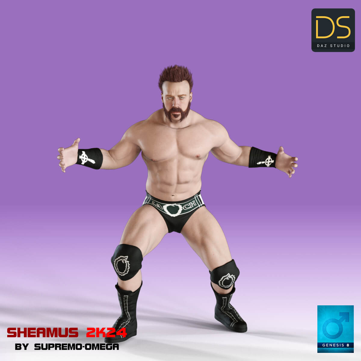 Sheamus 2K24 for G8 Male - Daz Content by supremoomega