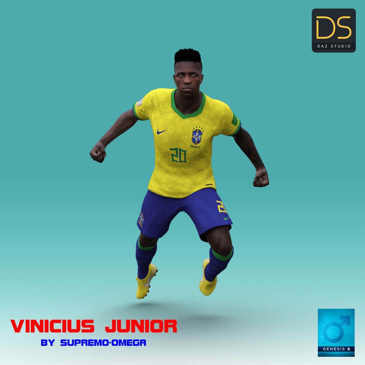 Vinicius Junior for G8 Male - Daz Content by supremoomega