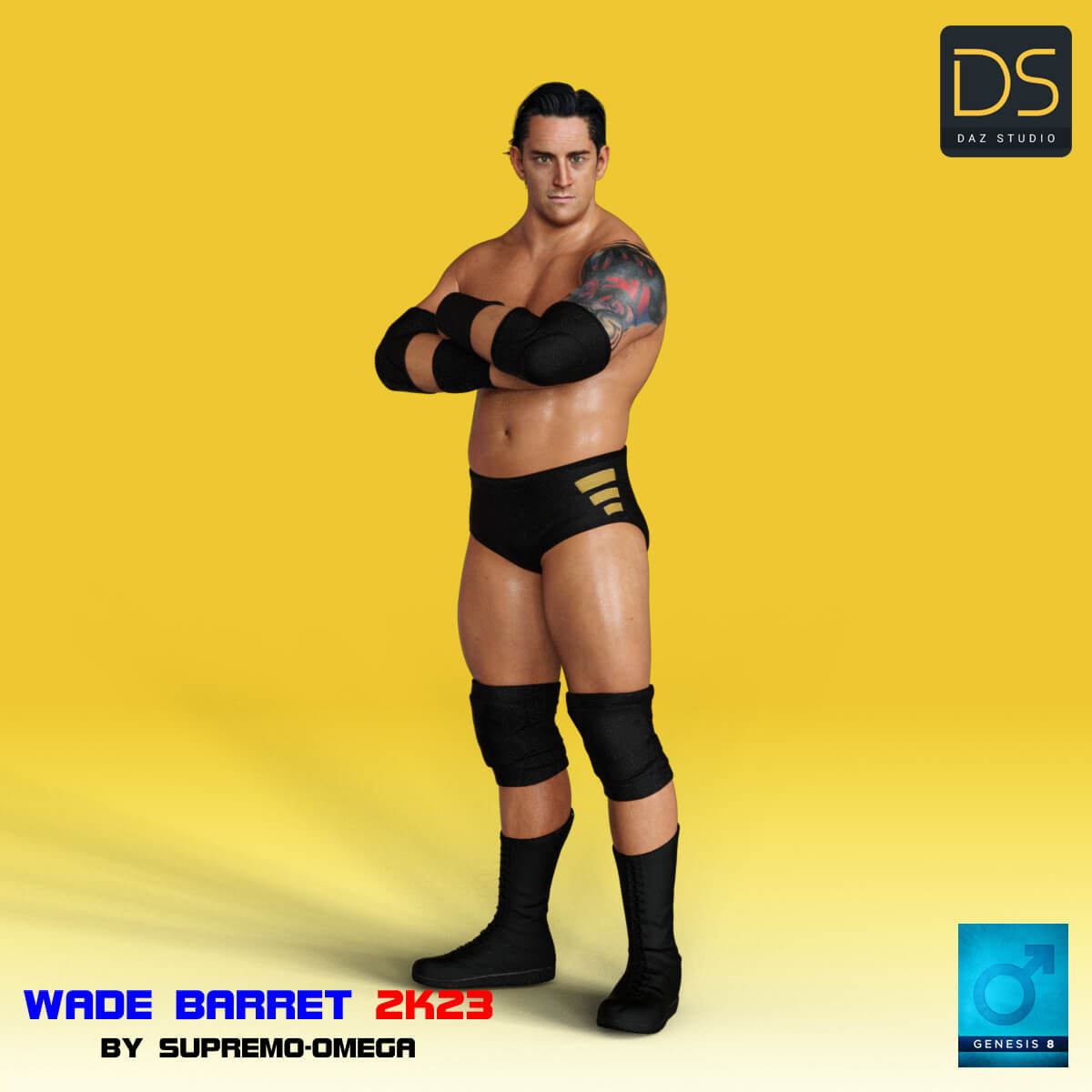 Wade Barrett 2K23 for G8 Male - Daz Content by supremoomega