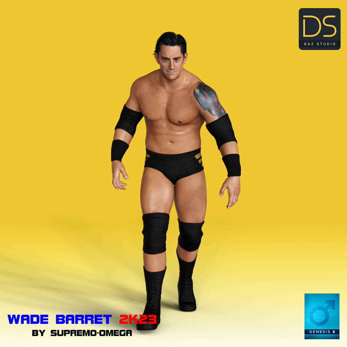 Wade Barrett 2K23 for G8 Male - Daz Content by supremoomega