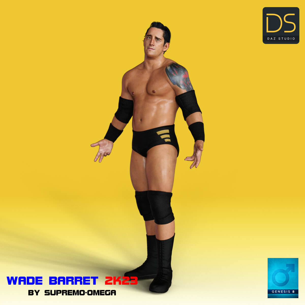 Wade Barrett 2K23 for G8 Male - Daz Content by supremoomega