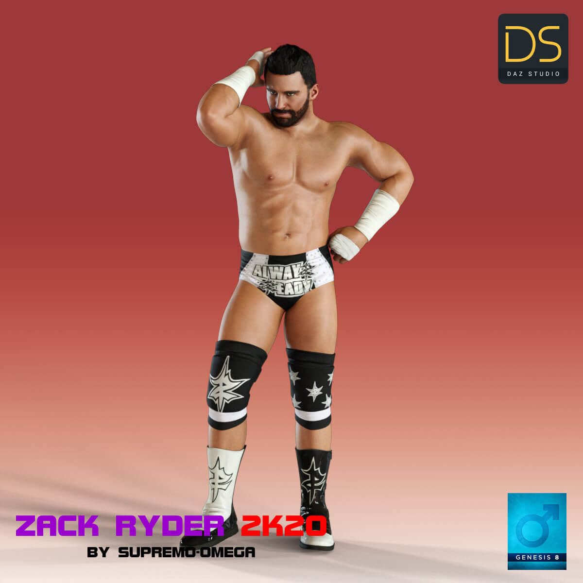 Zack Ryder 2k20 for G8 Male - Daz Content by supremoomega