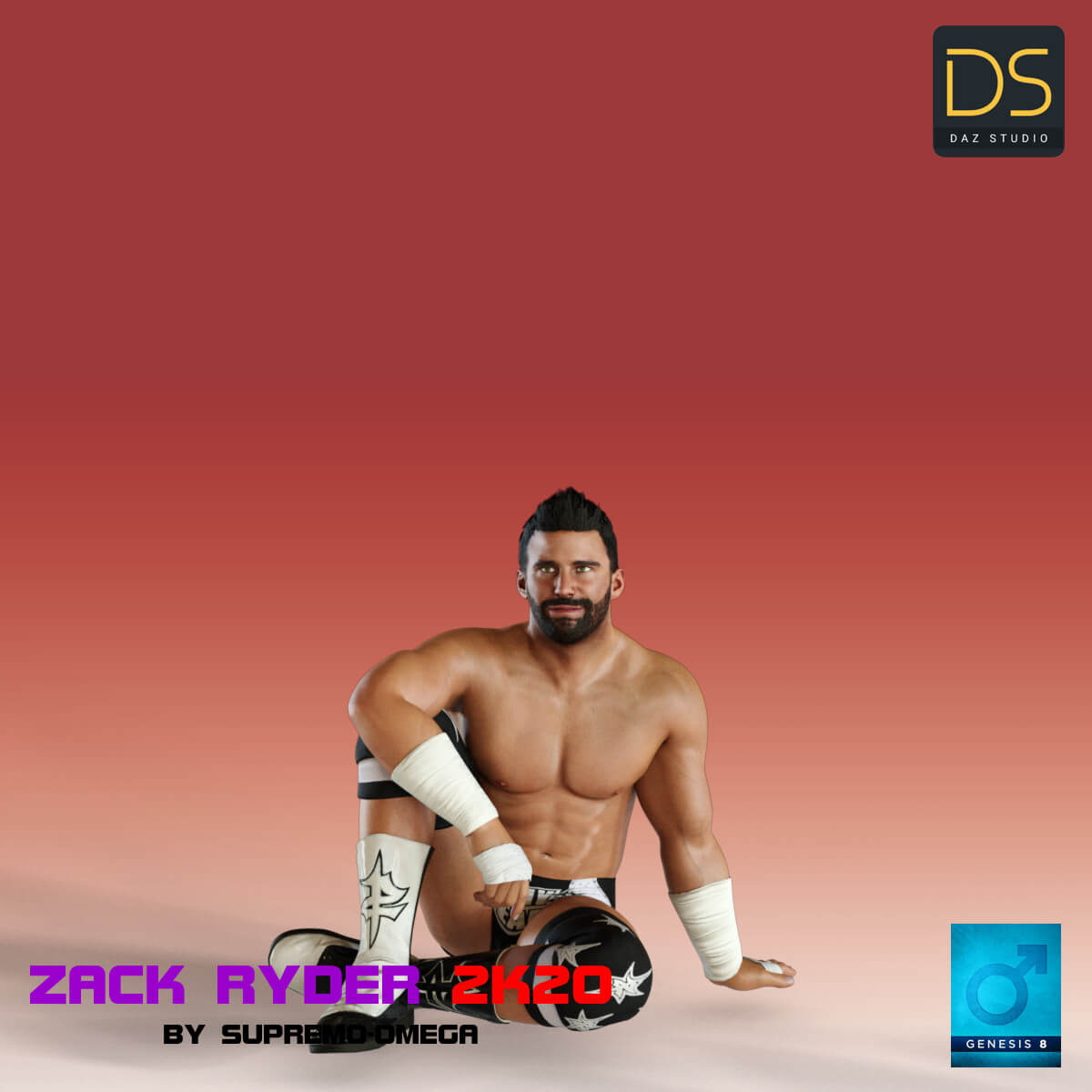 Zack Ryder 2k20 for G8 Male - Daz Content by supremoomega