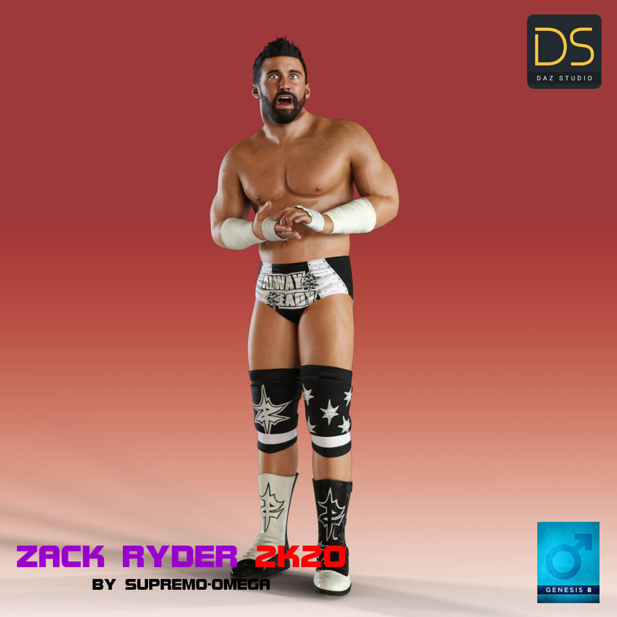 Zack Ryder 2k20 for G8 Male - Daz Content by supremoomega