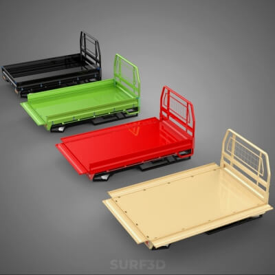 4 Mode Drop Side Bed Body Gate Door Pickup Truck Wide Deck 3 - 3D Model ...