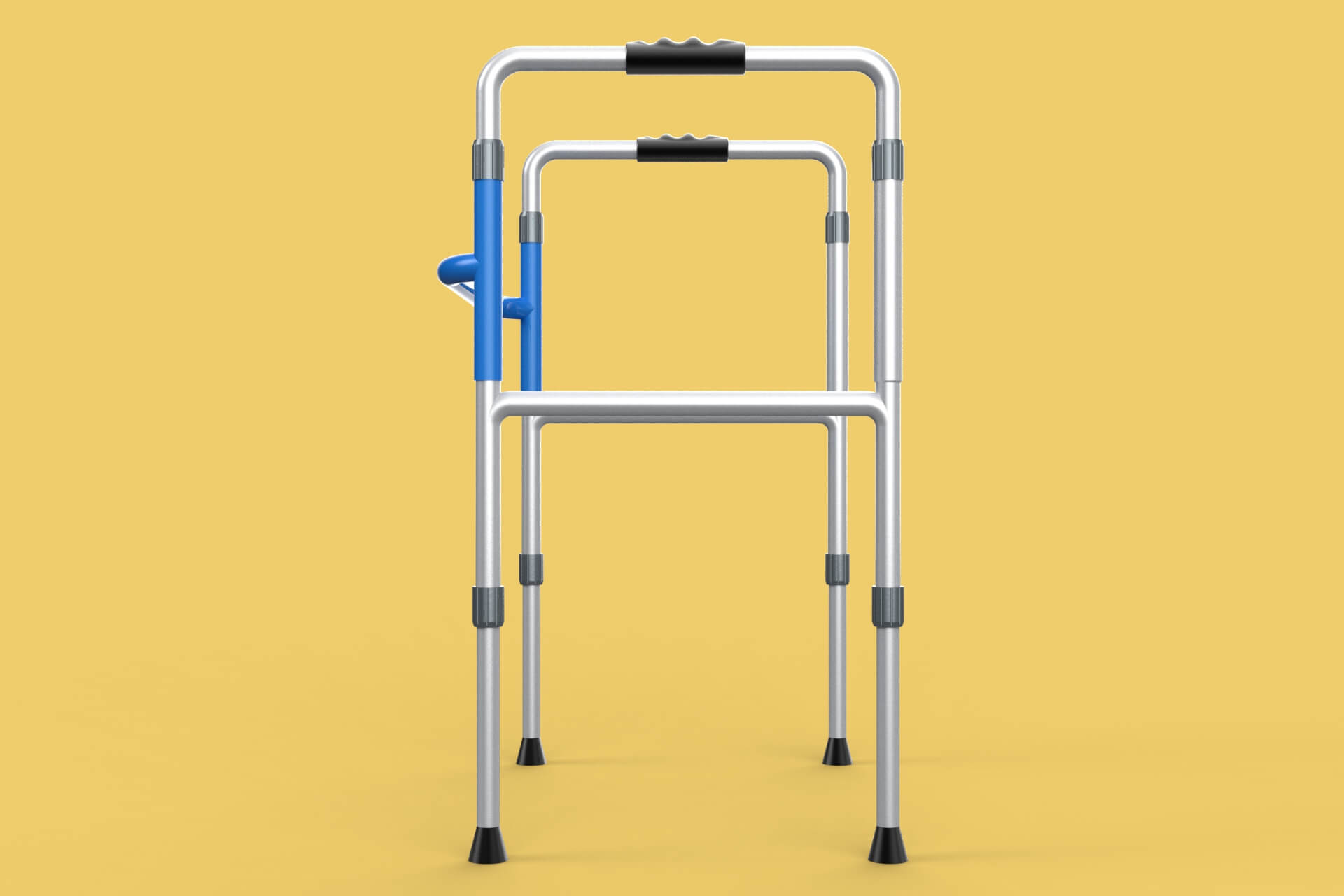 Adjustable Walker Zimmer Walking Frame Standing Mobility Aid - 3D Model ...