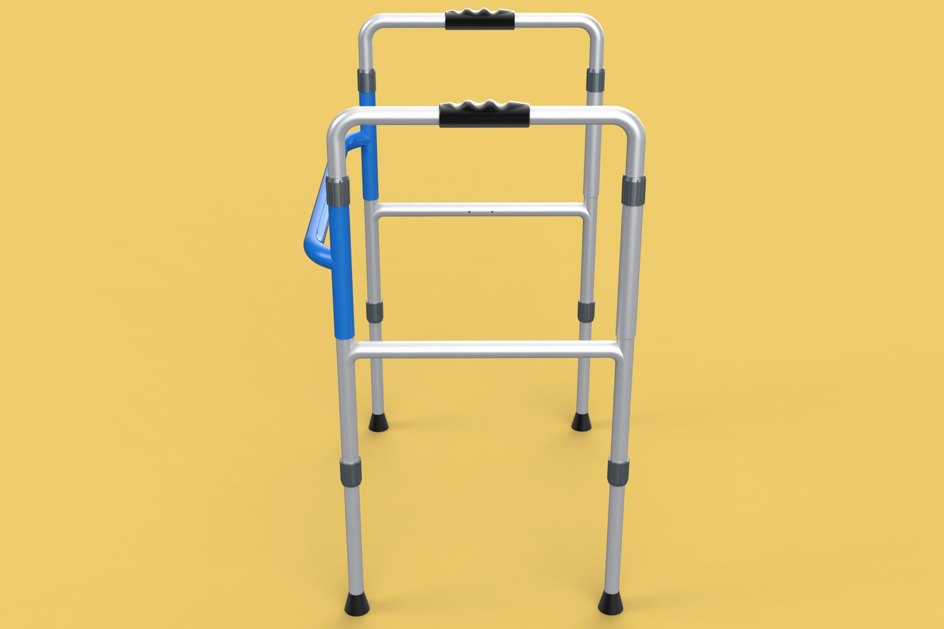 Adjustable Walker Zimmer Walking Frame Standing Mobility Aid - 3D Model ...
