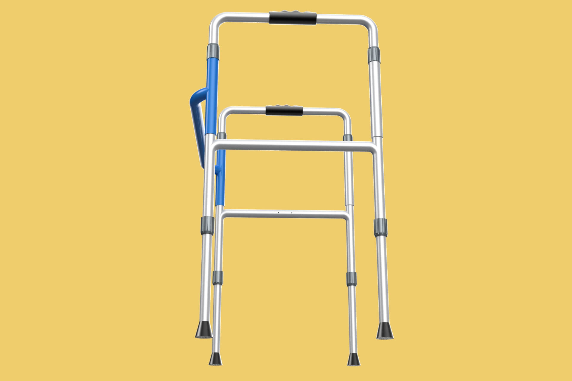 Adjustable Walker Zimmer Walking Frame Standing Mobility Aid - 3D Model ...