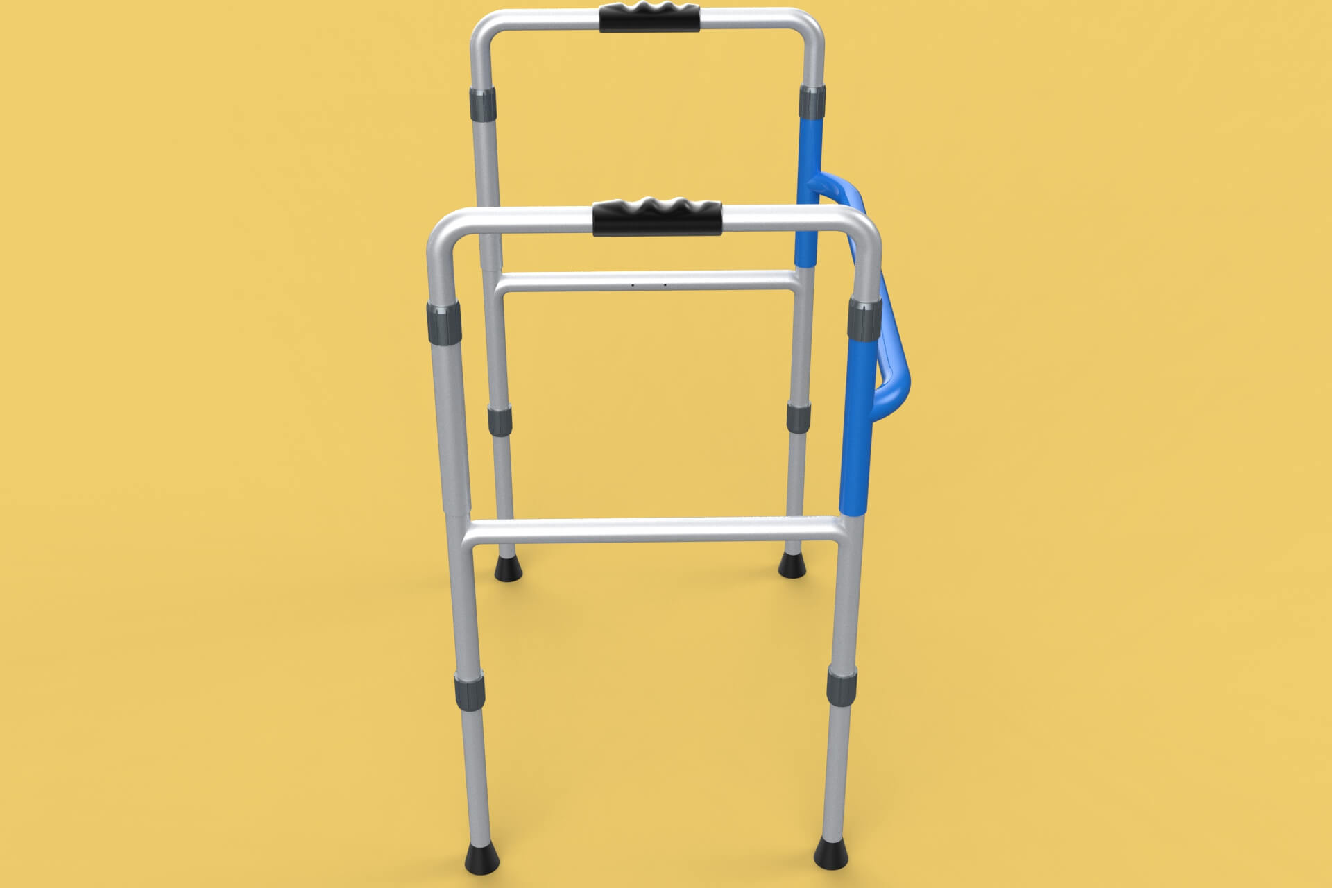 Adjustable Walker Zimmer Walking Frame Standing Mobility Aid - 3D Model ...