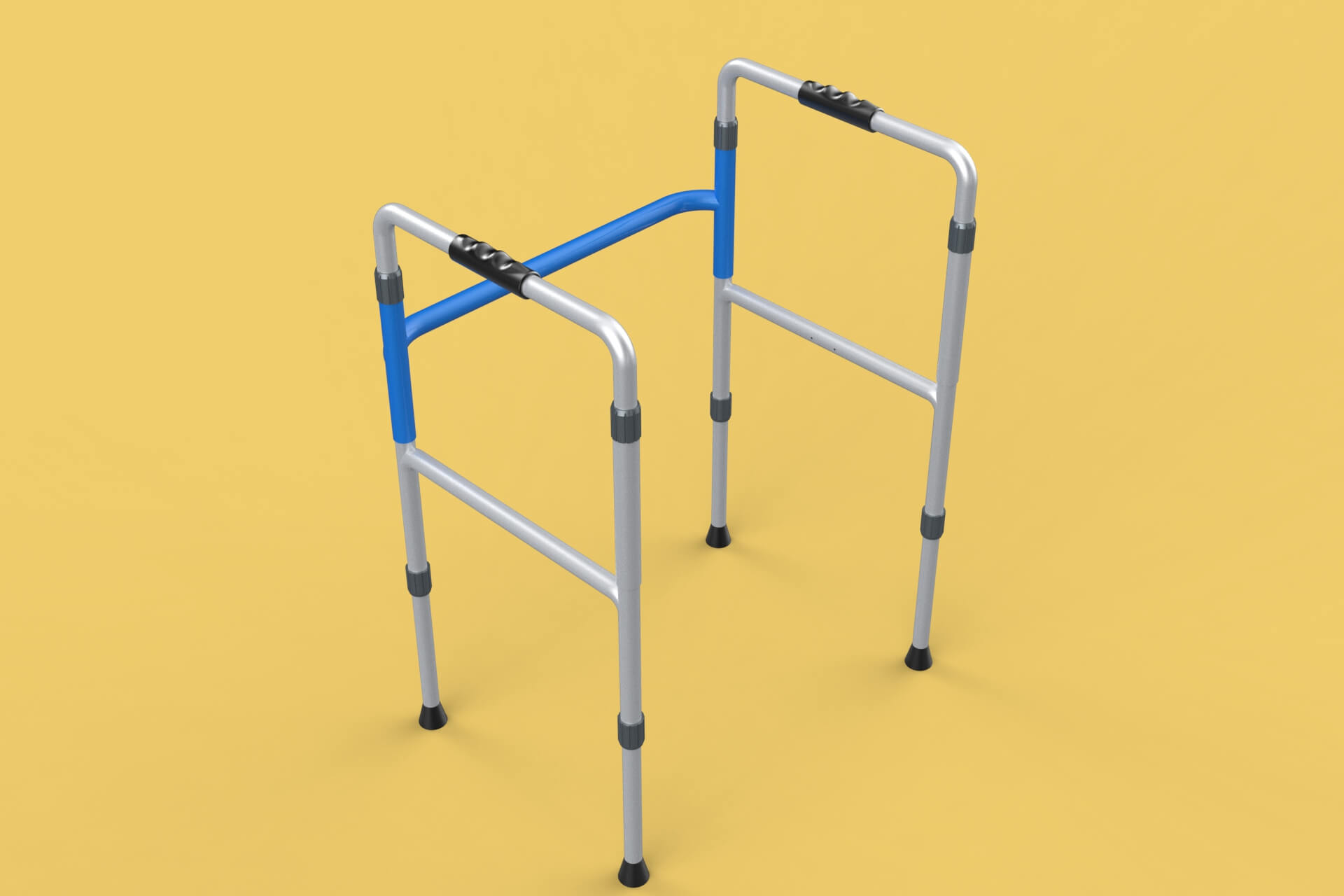 Adjustable Walker Zimmer Walking Frame Standing Mobility Aid - 3D Model ...