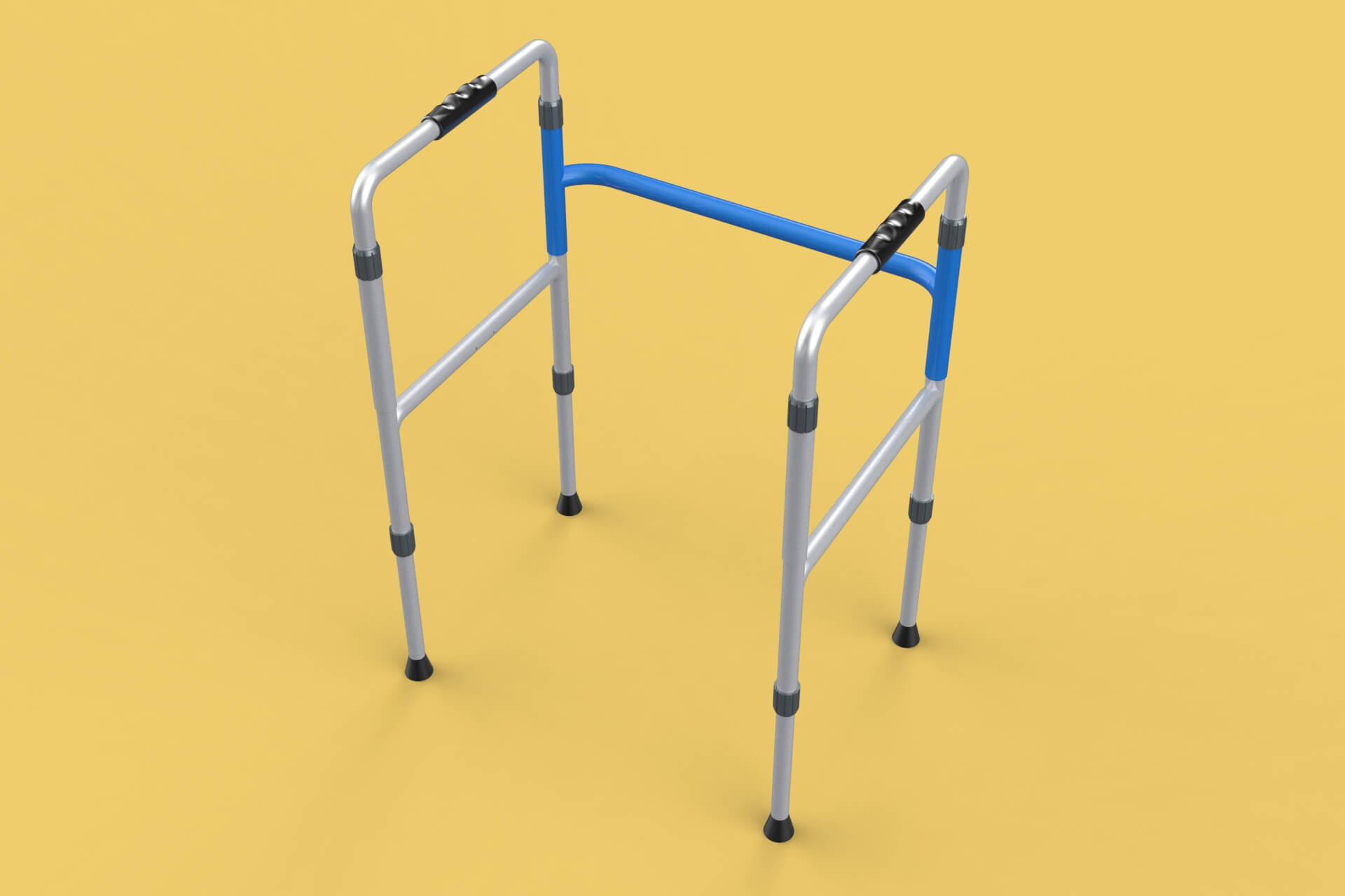 Adjustable Walker Zimmer Walking Frame Standing Mobility Aid - 3D Model ...