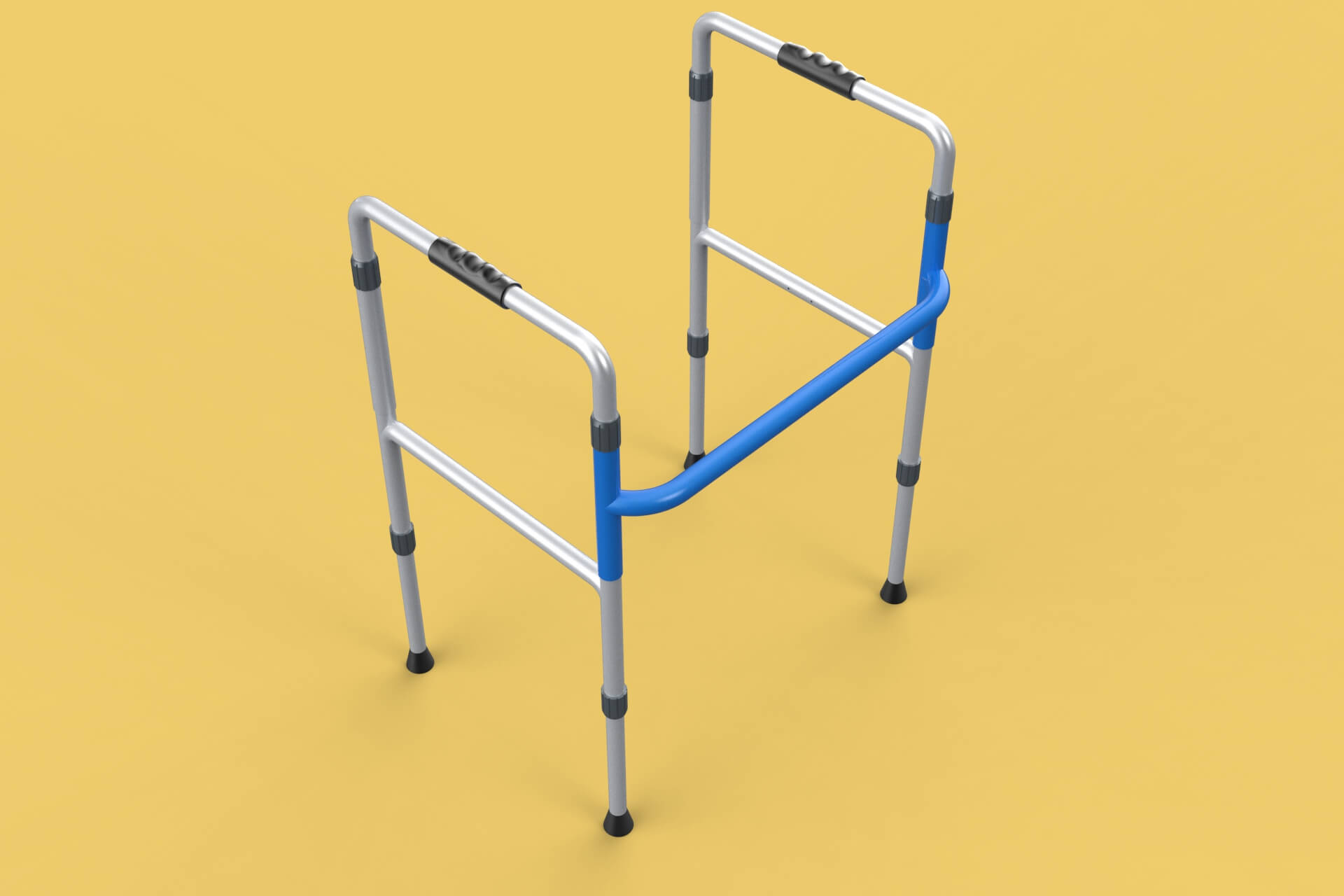 Adjustable Walker Zimmer Walking Frame Standing Mobility Aid - 3D Model ...