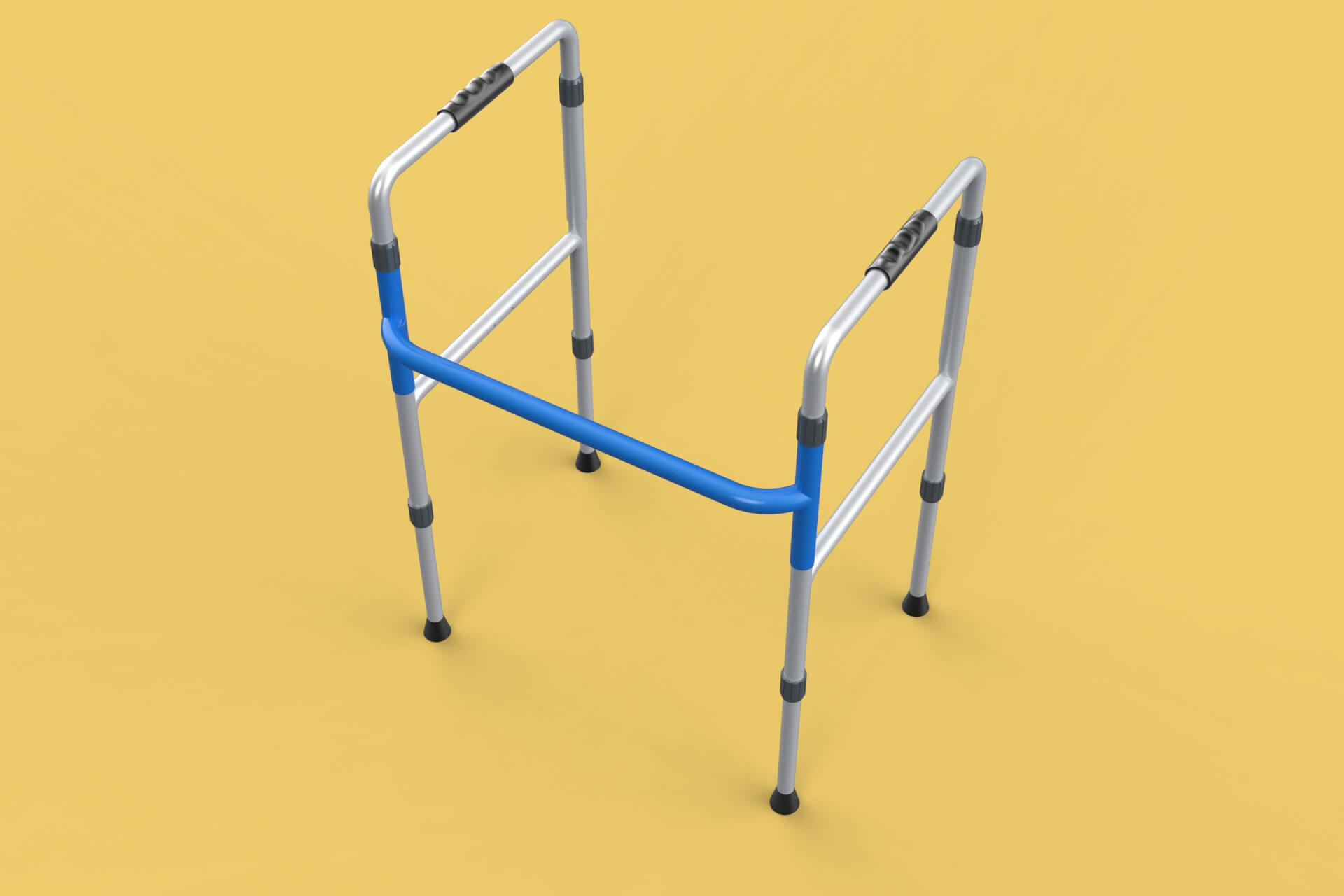 Adjustable Walker Zimmer Walking Frame Standing Mobility Aid - 3D Model ...