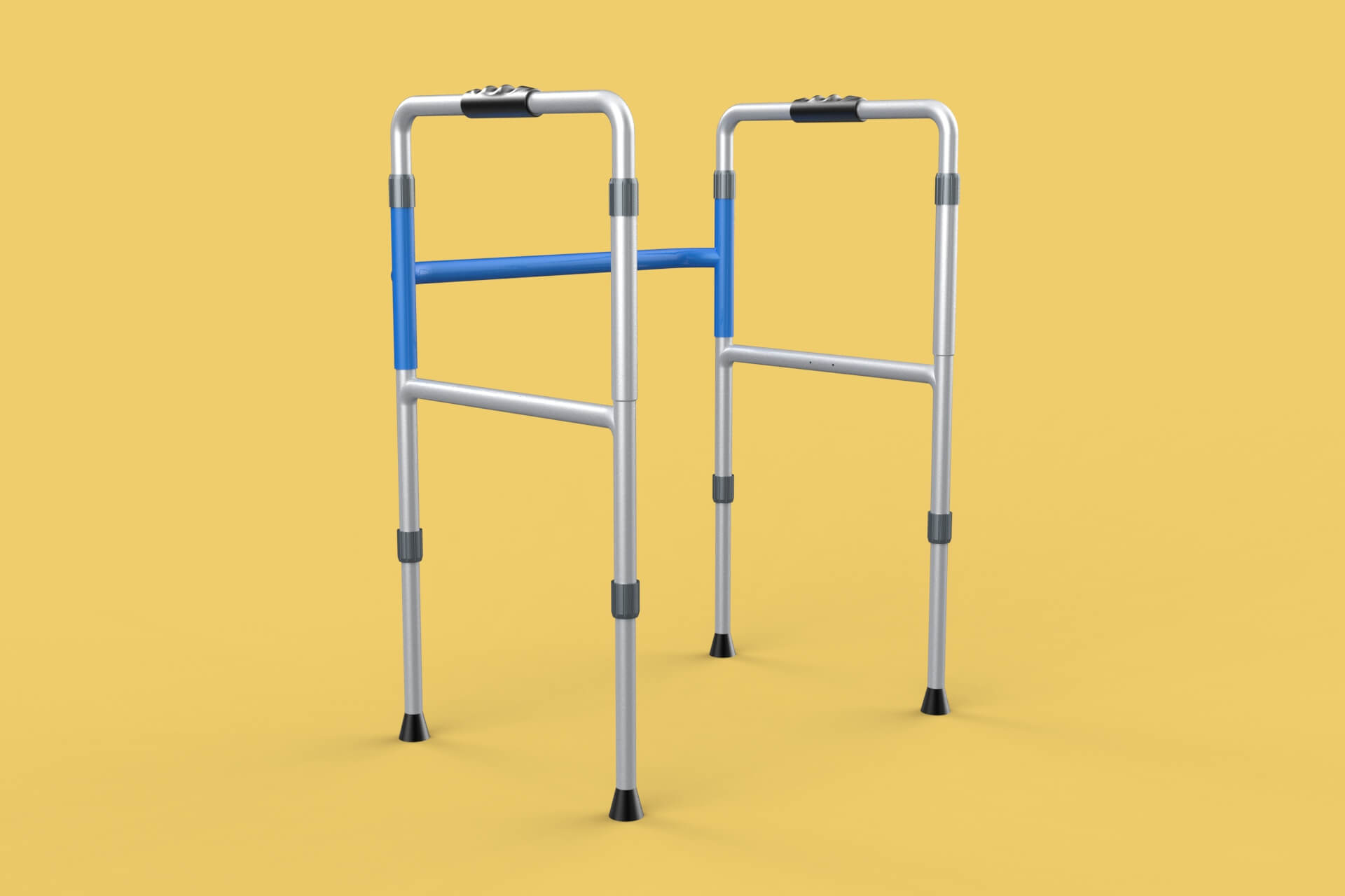Adjustable Walker Zimmer Walking Frame Standing Mobility Aid - 3D Model ...