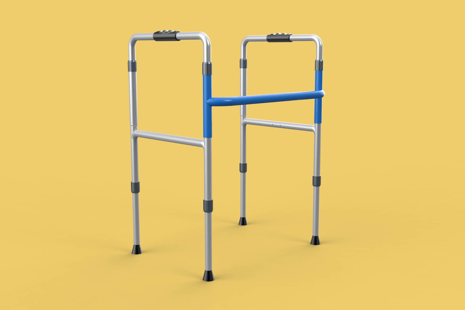 Adjustable Walker Zimmer Walking Frame Standing Mobility Aid - 3D Model ...