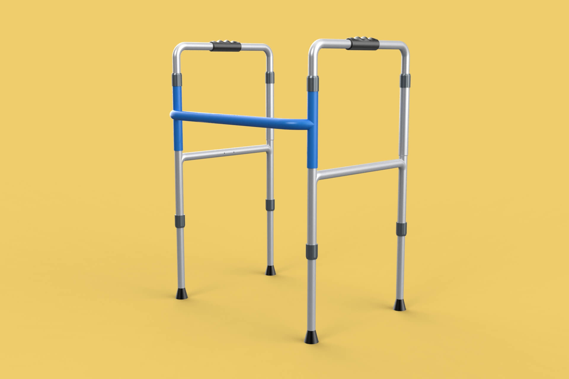 Adjustable Walker Zimmer Walking Frame Standing Mobility Aid - 3D Model ...