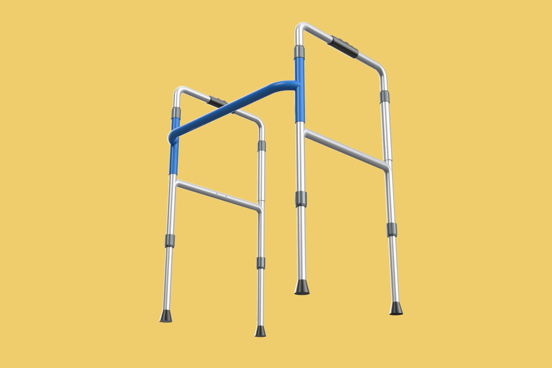 Adjustable Walker Zimmer Walking Frame Standing Mobility Aid - 3D Model ...