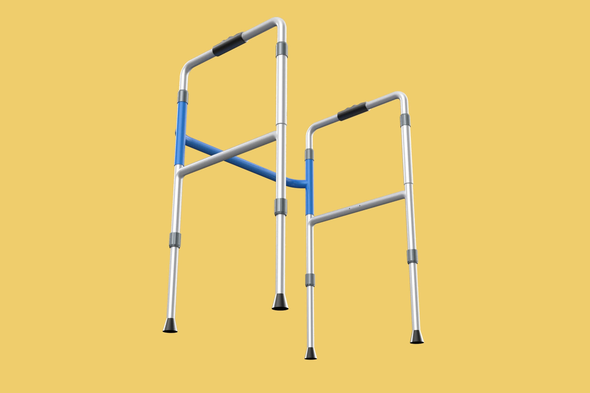Adjustable Walker Zimmer Walking Frame Standing Mobility Aid - 3D Model ...