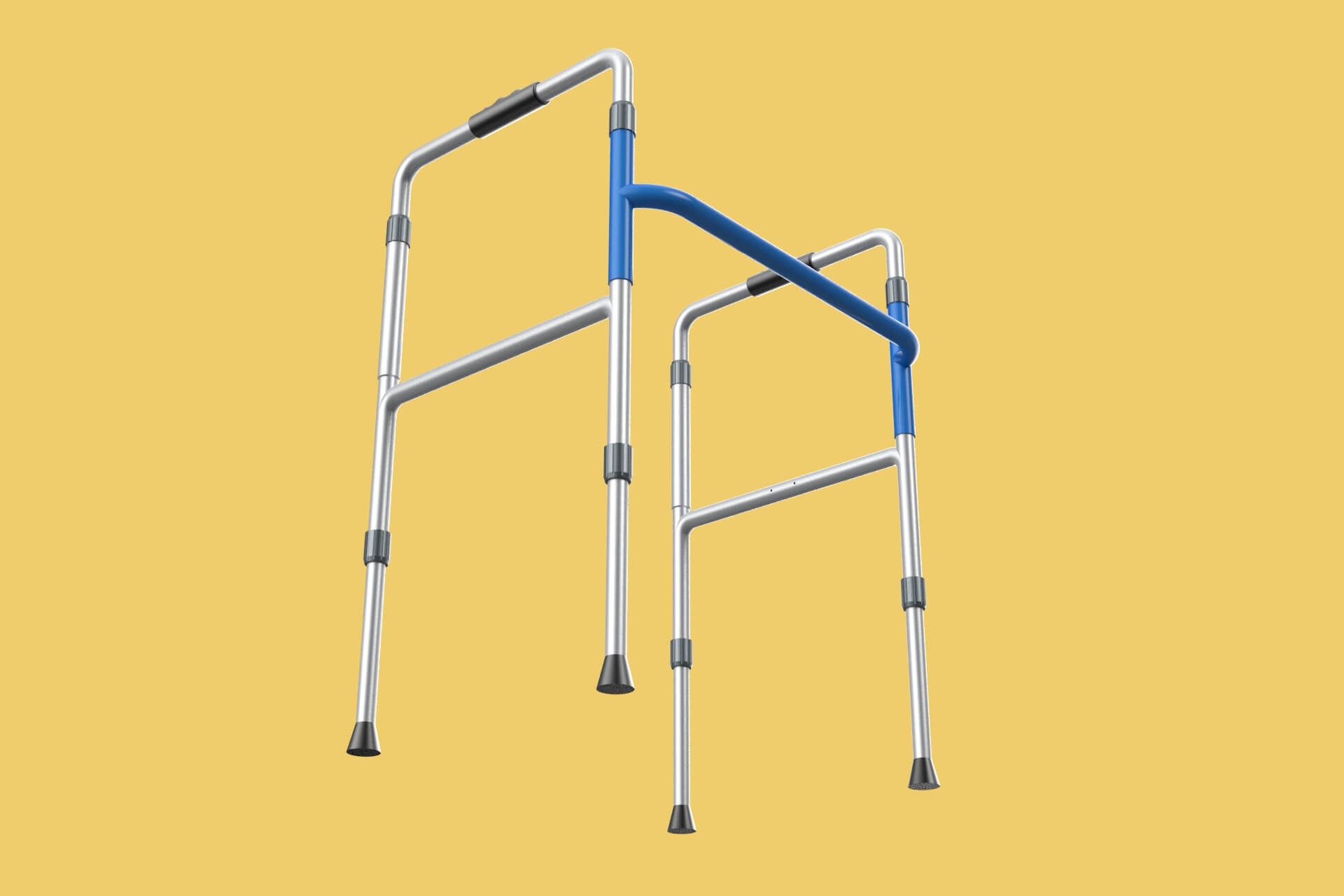 Adjustable Walker Zimmer Walking Frame Standing Mobility Aid - 3D Model ...
