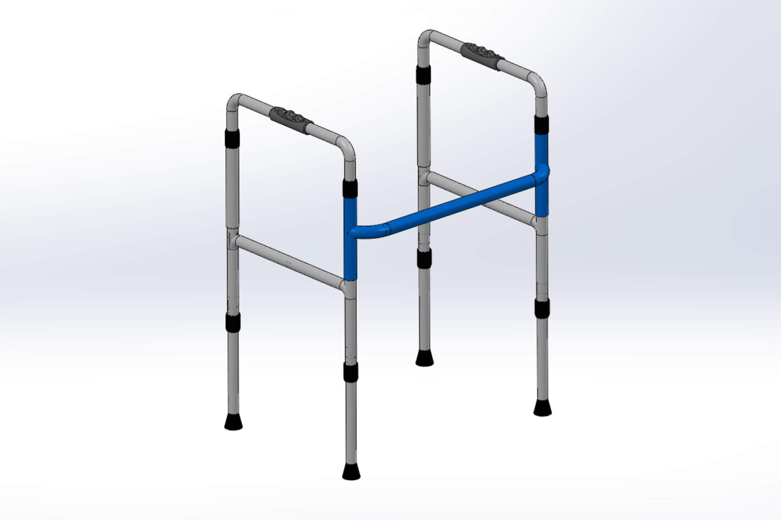Adjustable Walker Zimmer Walking Frame Standing Mobility Aid - 3D Model ...