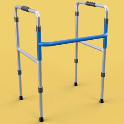 Adjustable Walker Zimmer Walking Frame Standing Mobility Aid - 3D Model ...