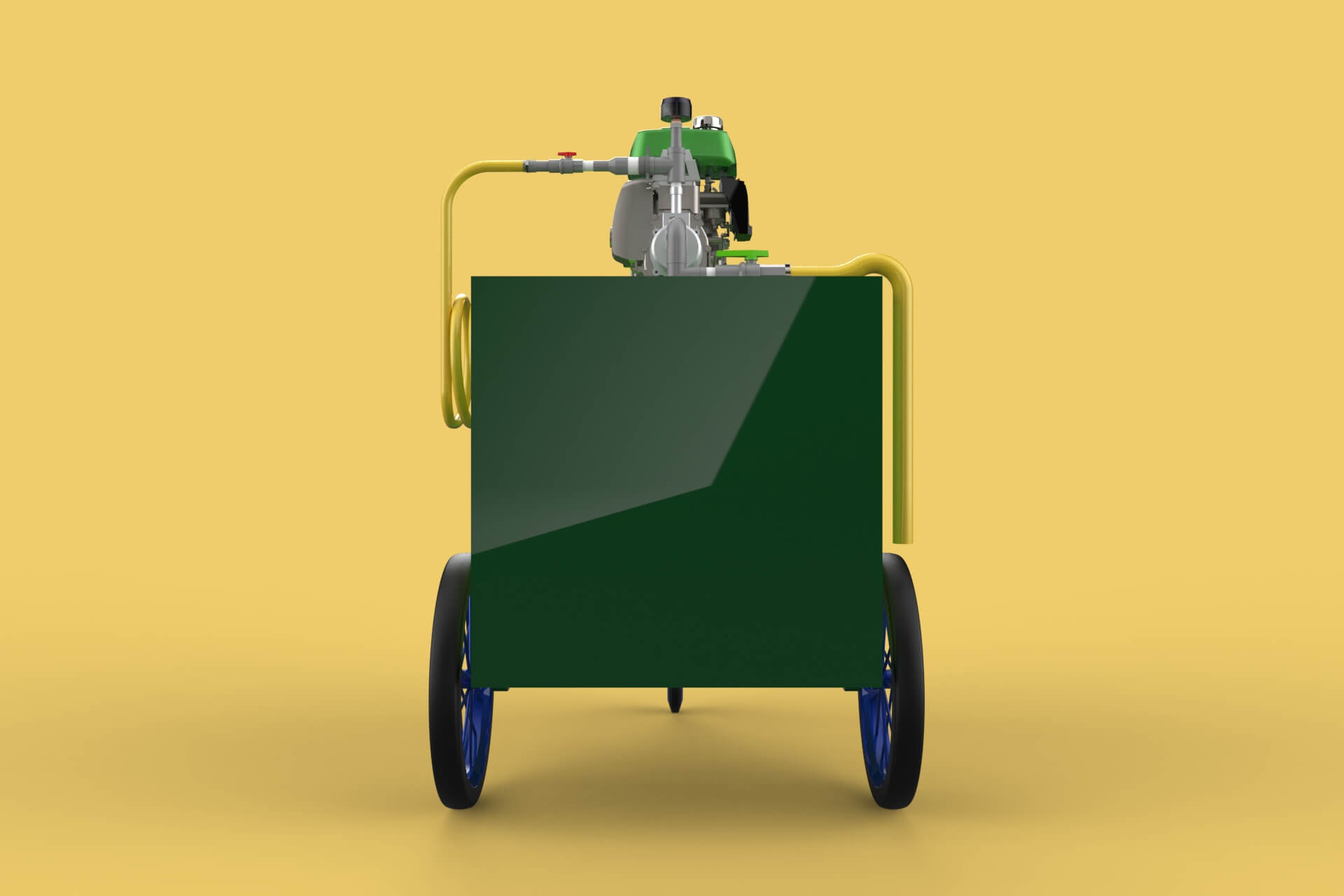 Agriculture Tank Garden Sprayer Trolley Washing Cart Press - 3D Model ...