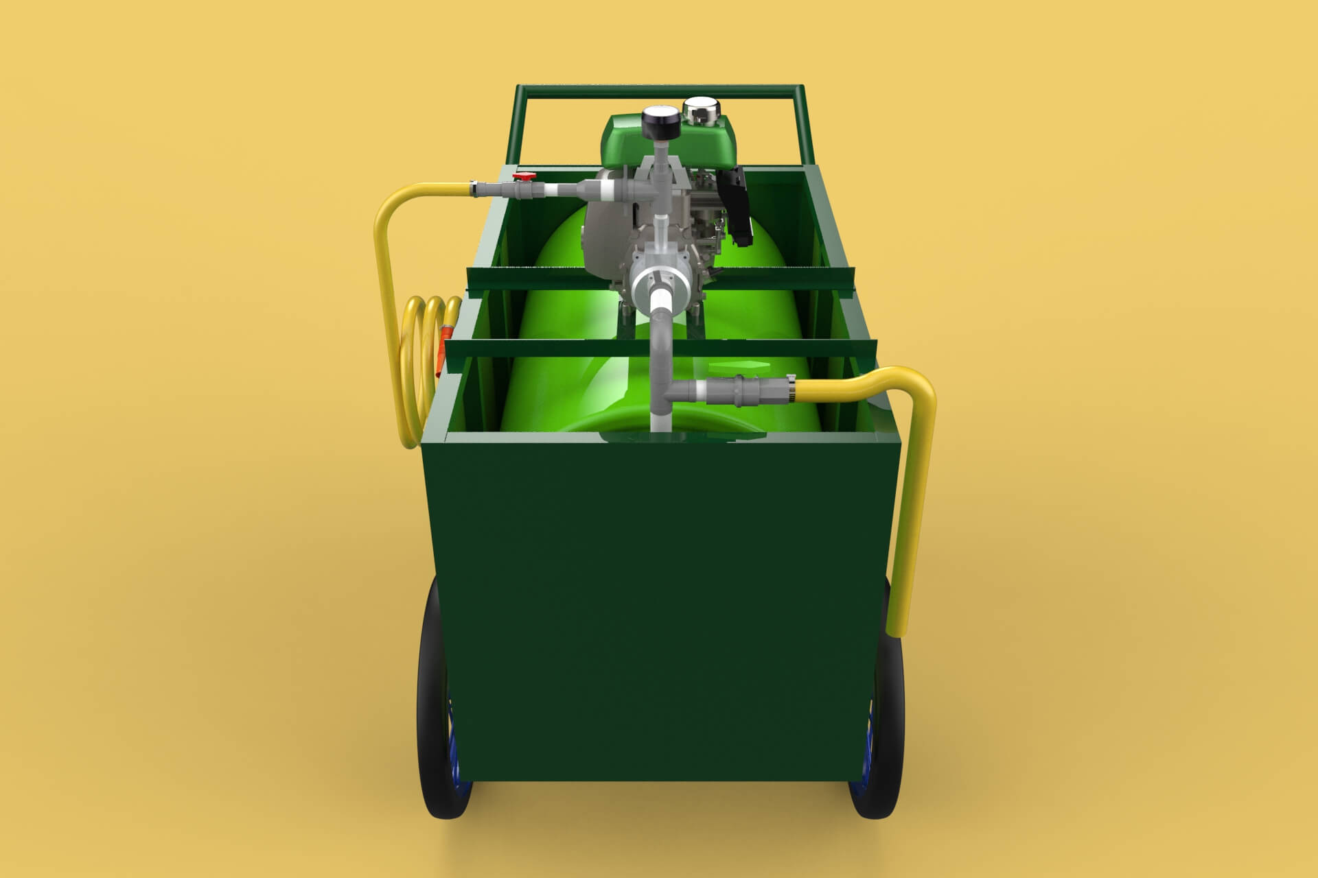 Agriculture Tank Garden Sprayer Trolley Washing Cart Press - 3D Model ...