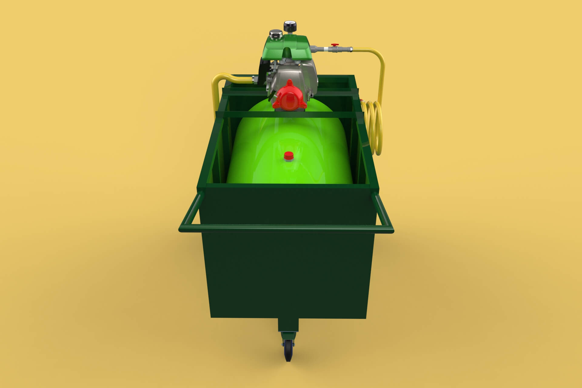 Agriculture Tank Garden Sprayer Trolley Washing Cart Press - 3D Model ...