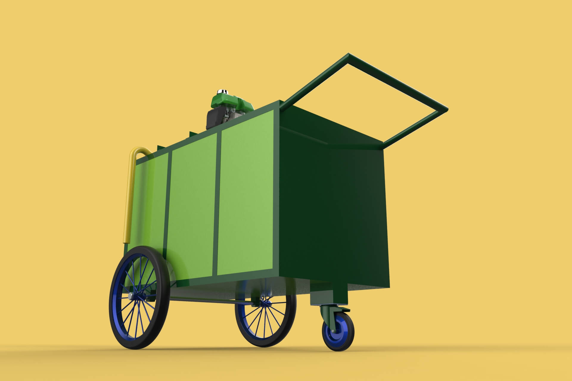 Agriculture Tank Garden Sprayer Trolley Washing Cart Press - 3D Model ...