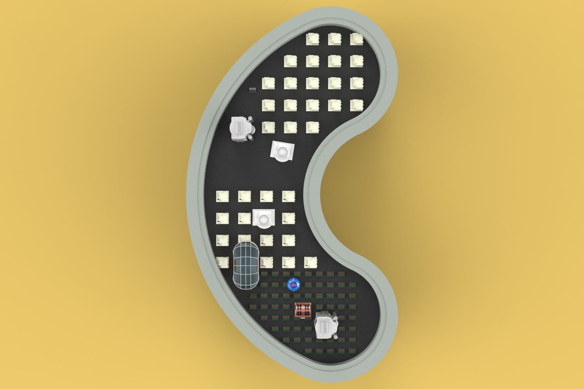 Anti Tsunami Building Wall Innovation Concept - 3D Model by surf3d