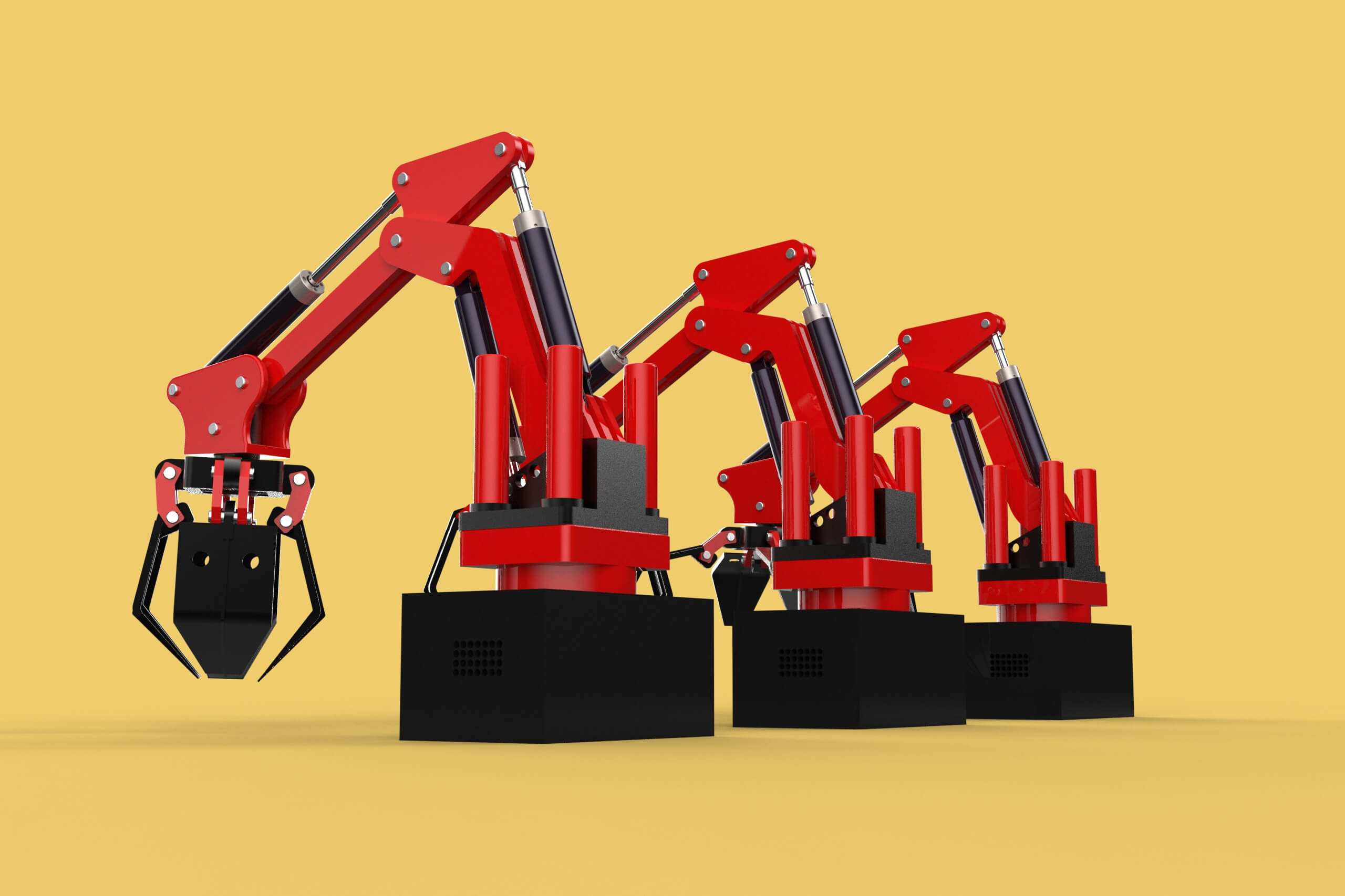 ARM LOADER LIFTING CRANE GRABBER GRAPPLE HOOK JAW TONG HOOK - 3D Model ...