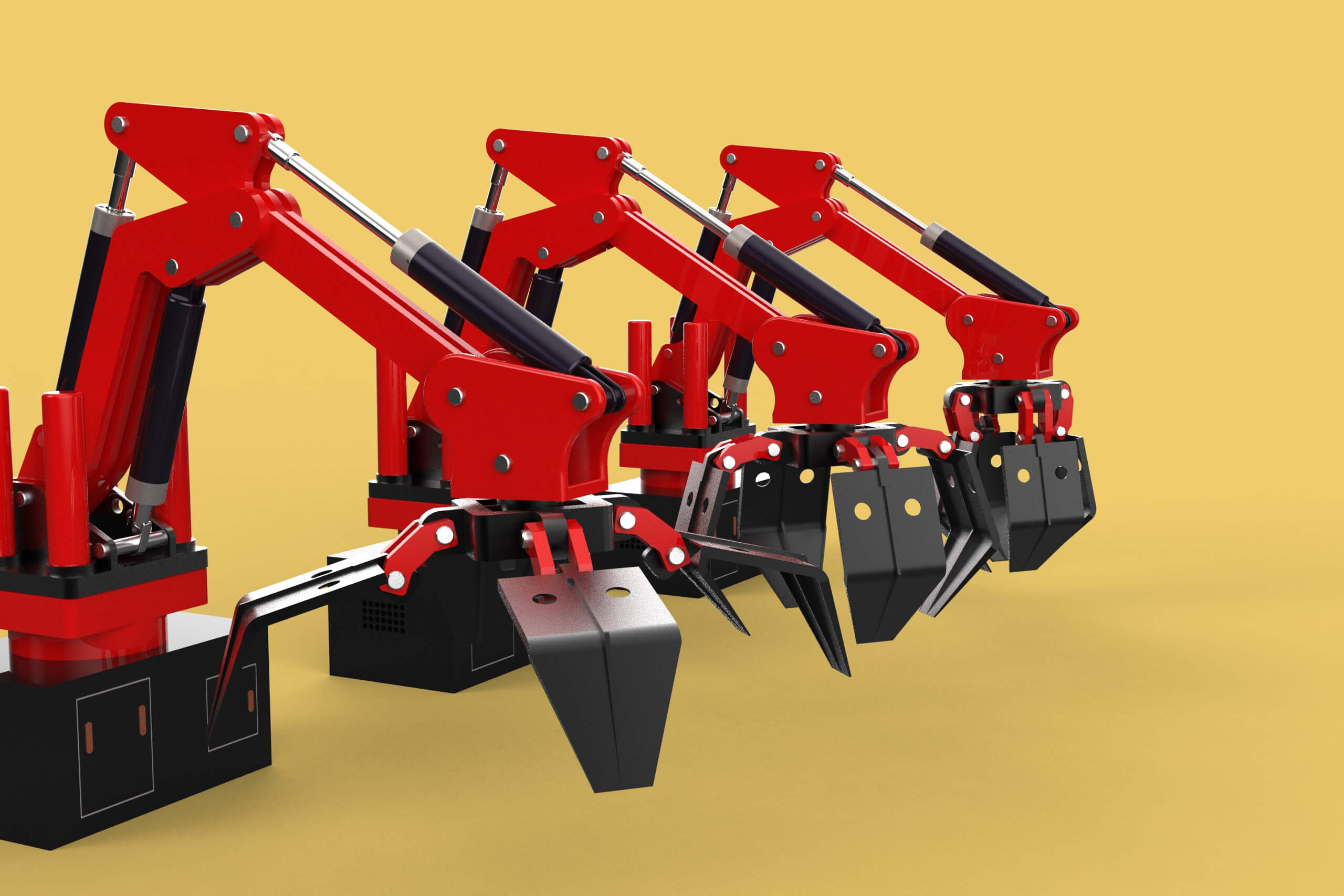 ARM LOADER LIFTING CRANE GRABBER GRAPPLE HOOK JAW TONG HOOK - 3D Model ...