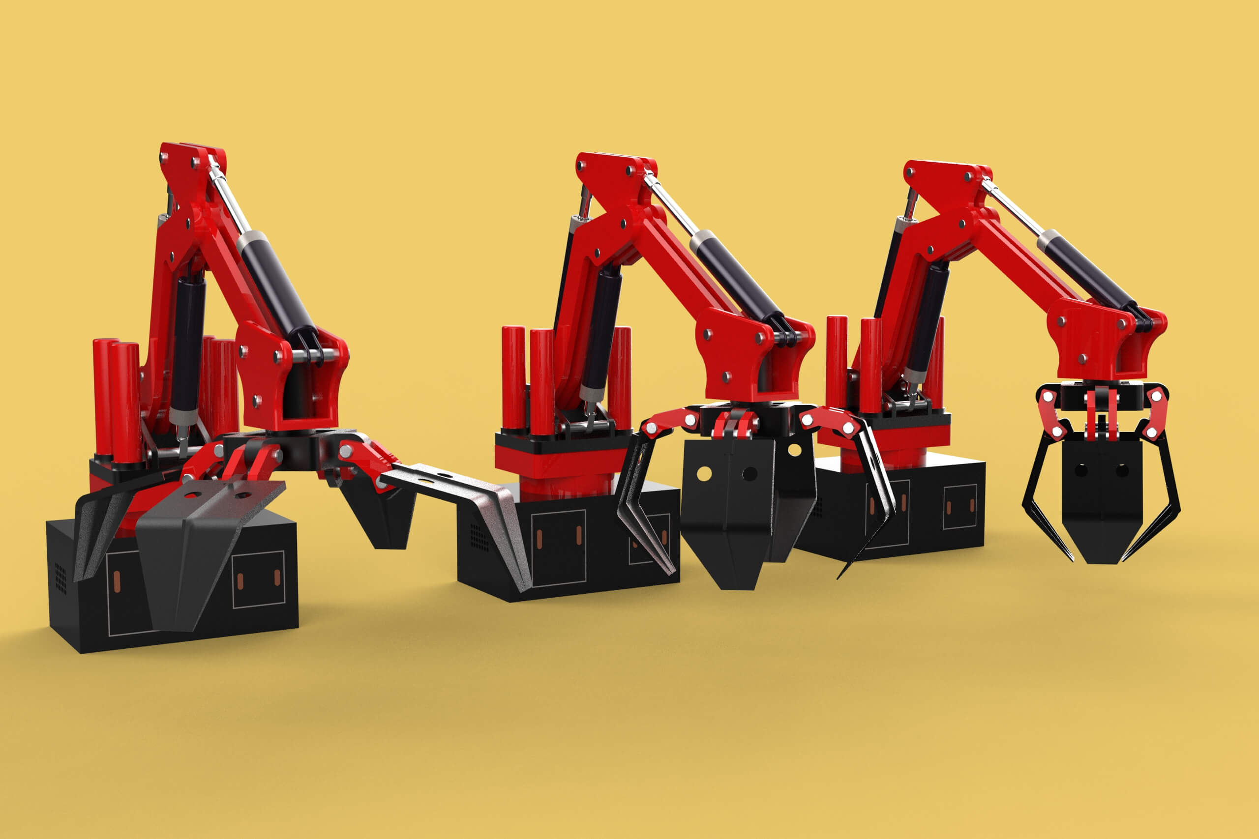 ARM LOADER LIFTING CRANE GRABBER GRAPPLE HOOK JAW TONG HOOK - 3D Model ...