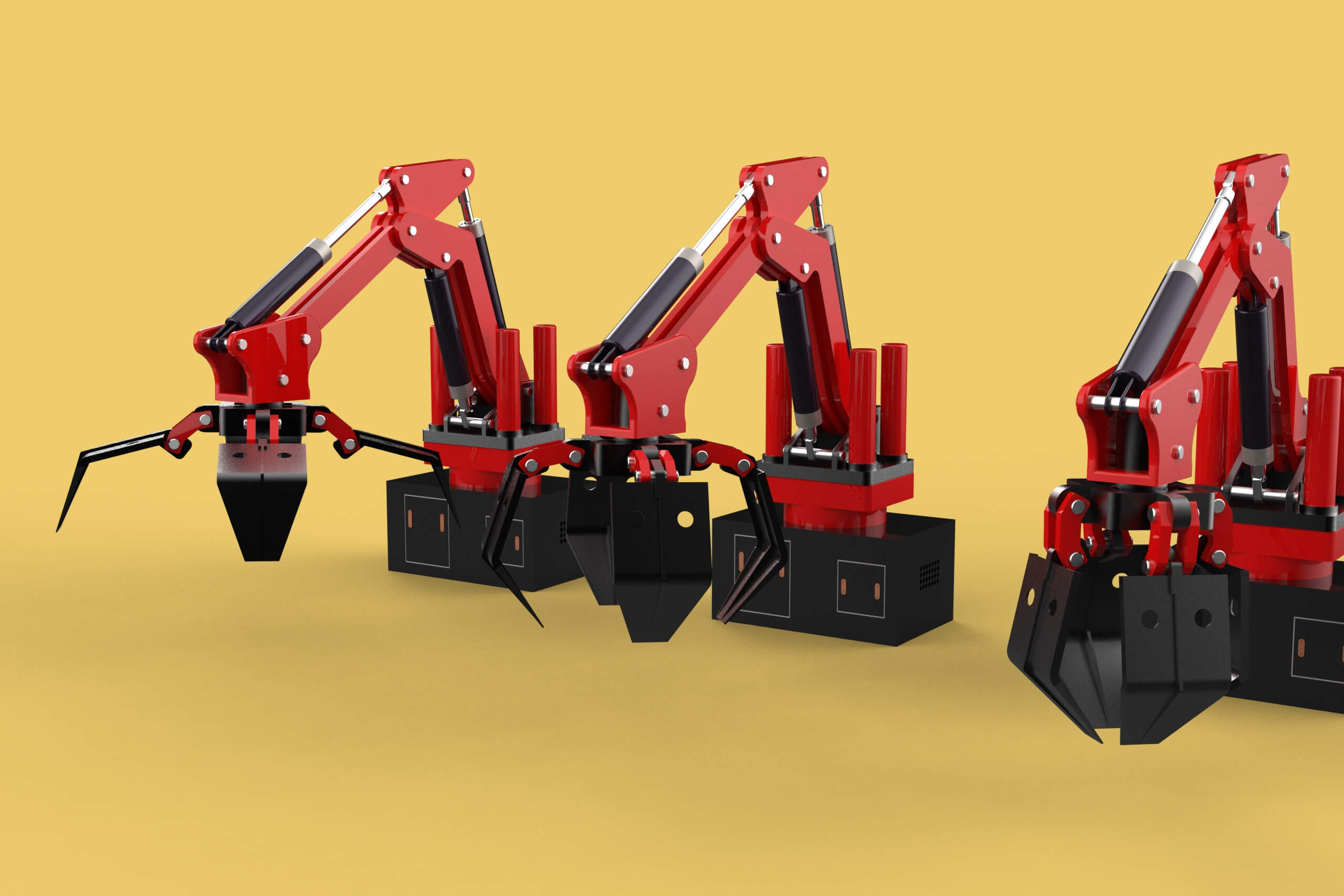 ARM LOADER LIFTING CRANE GRABBER GRAPPLE HOOK JAW TONG HOOK - 3D Model ...