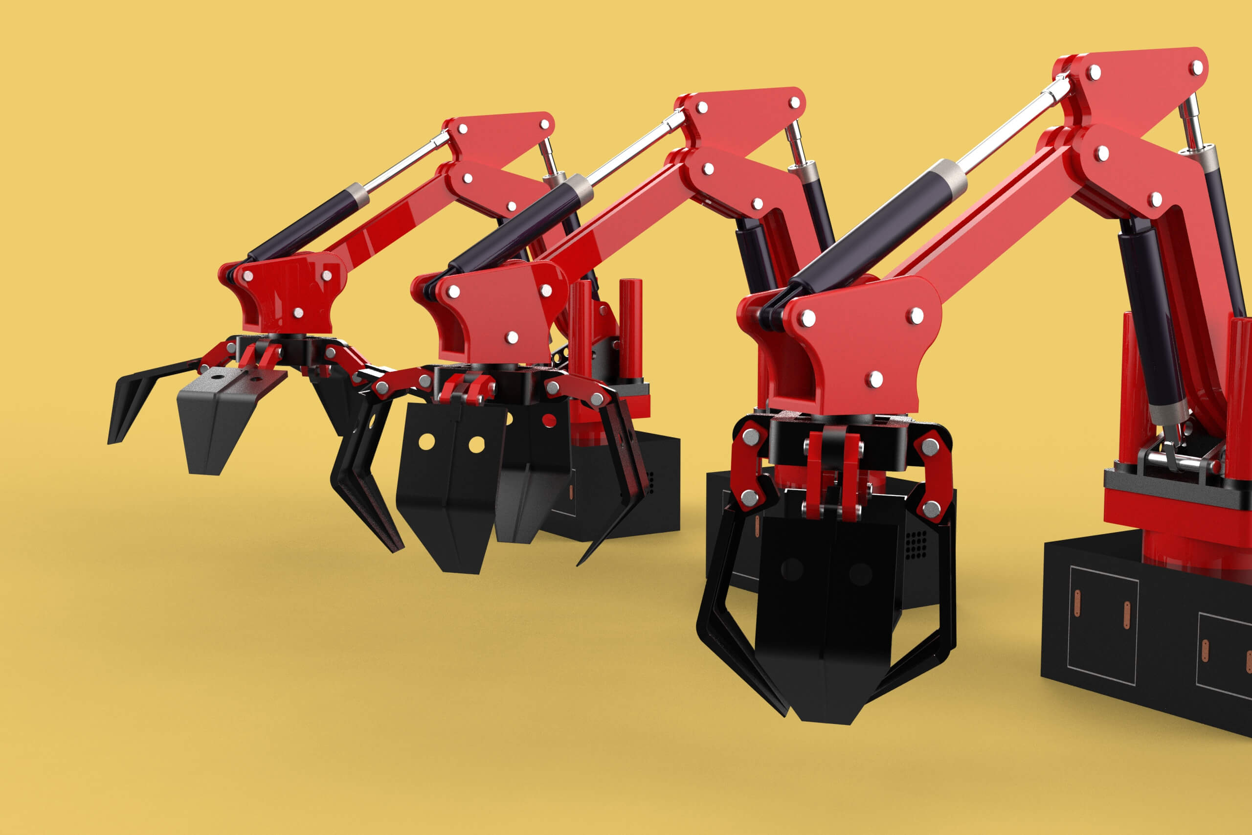 ARM LOADER LIFTING CRANE GRABBER GRAPPLE HOOK JAW TONG HOOK - 3D Model ...