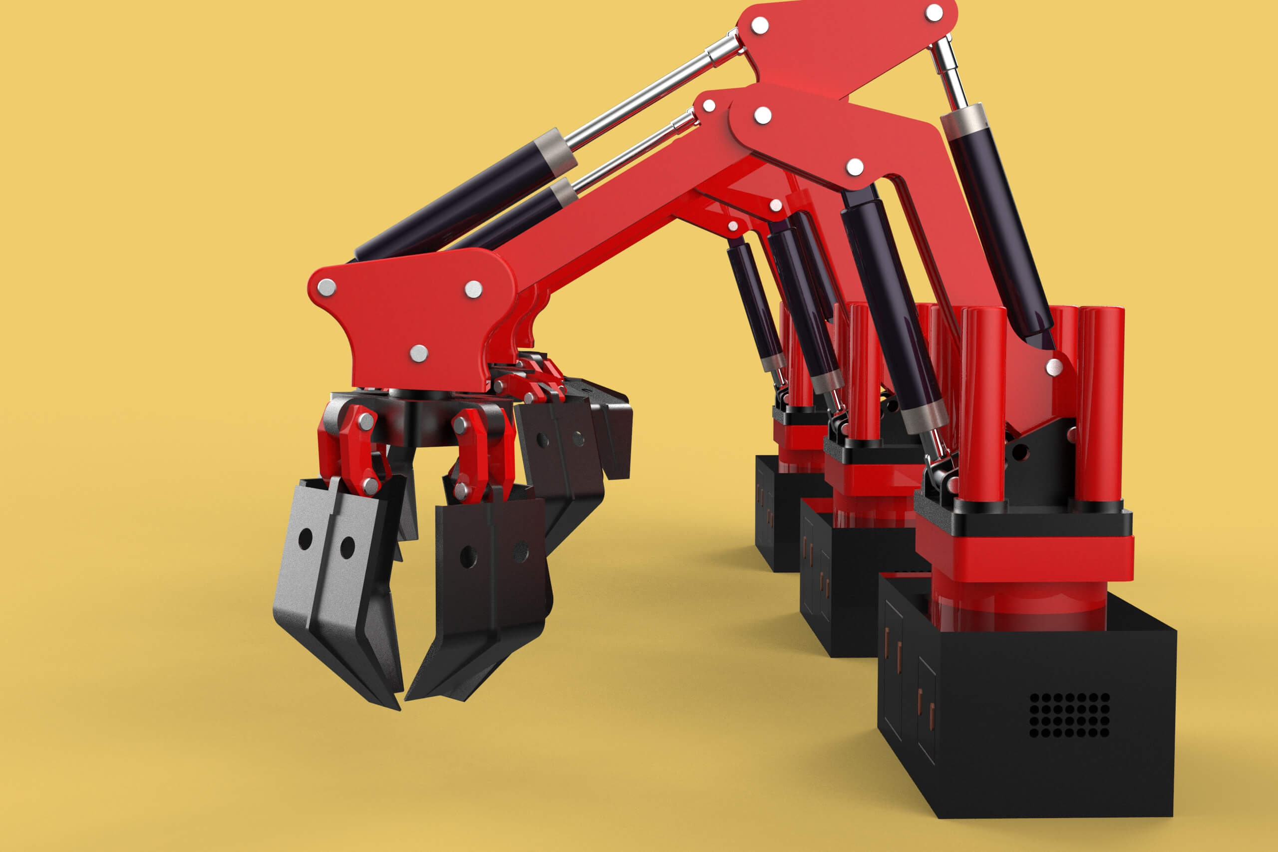 ARM LOADER LIFTING CRANE GRABBER GRAPPLE HOOK JAW TONG HOOK - 3D Model ...