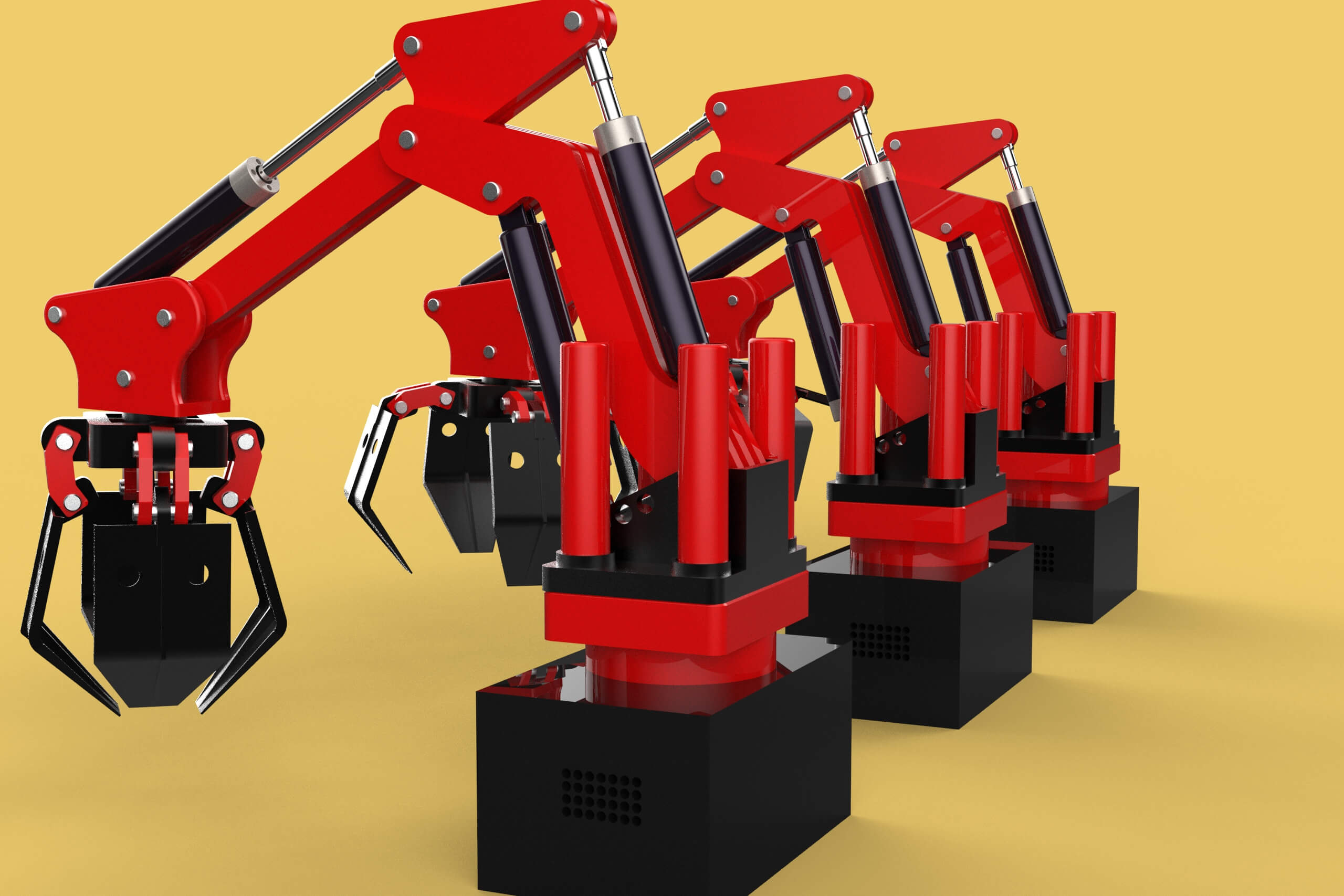 ARM LOADER LIFTING CRANE GRABBER GRAPPLE HOOK JAW TONG HOOK - 3D Model ...