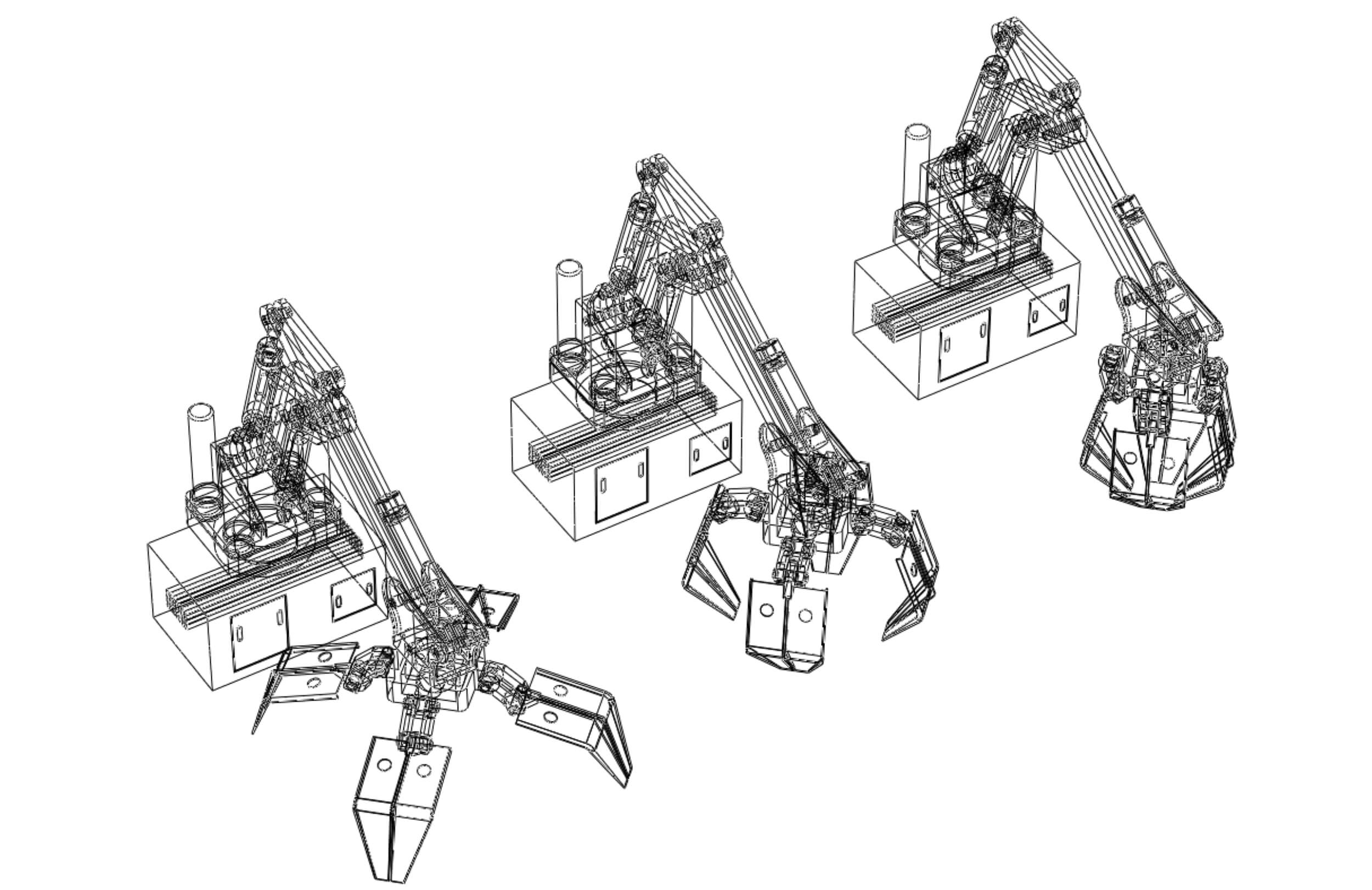 ARM LOADER LIFTING CRANE GRABBER GRAPPLE HOOK JAW TONG HOOK - 3D Model ...