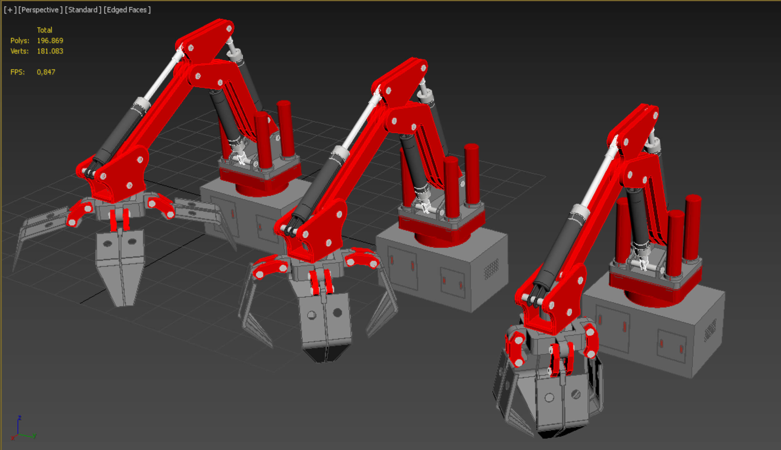 ARM LOADER LIFTING CRANE GRABBER GRAPPLE HOOK JAW TONG HOOK - 3D Model ...