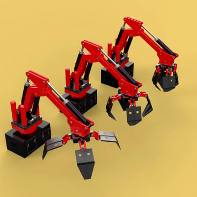 ARM LOADER LIFTING CRANE GRABBER GRAPPLE HOOK JAW TONG HOOK - 3D Model ...
