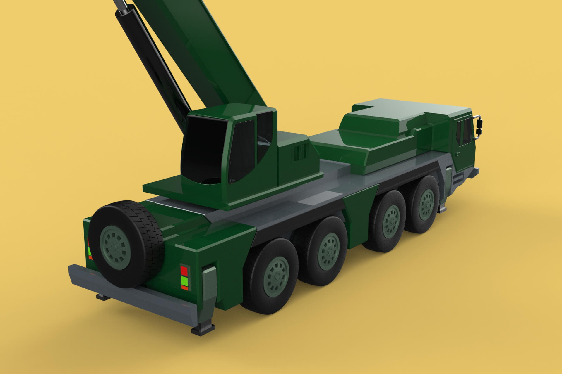 Army Military Rescue Armoured Crane Wrecker Truck Winch War - 3D Model ...