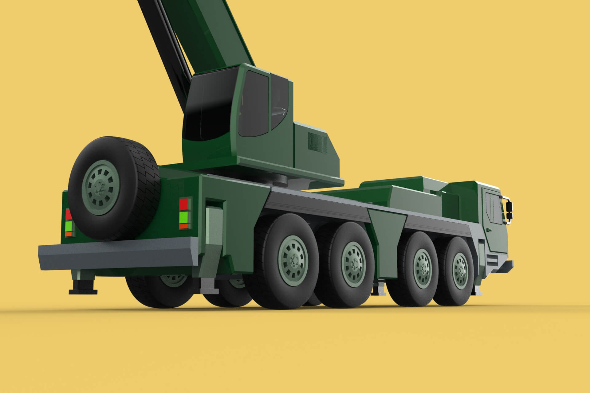 Army Military Rescue Armoured Crane Wrecker Truck Winch War - 3D Model ...