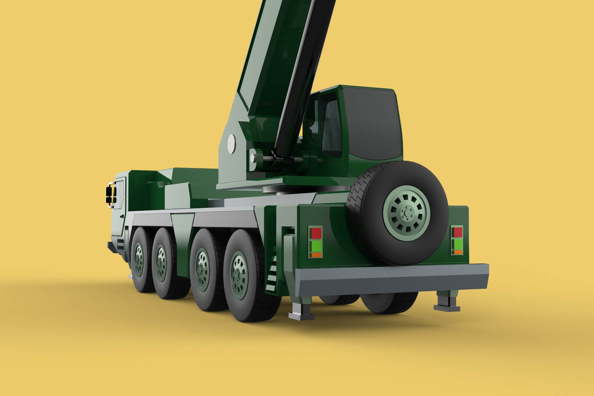 Army Military Rescue Armoured Crane Wrecker Truck Winch War - 3D Model ...
