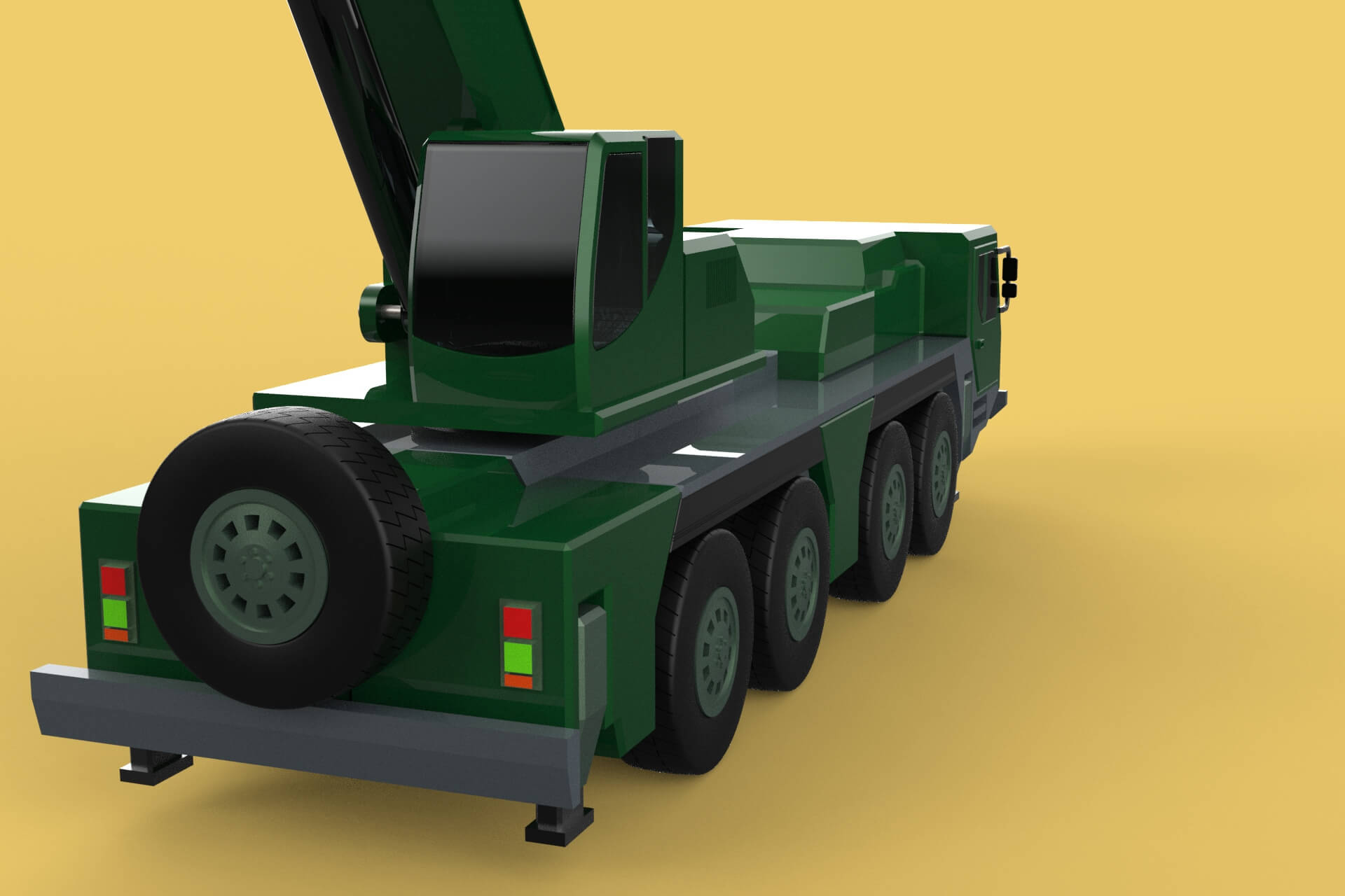 Army Military Rescue Armoured Crane Wrecker Truck Winch War - 3D Model ...