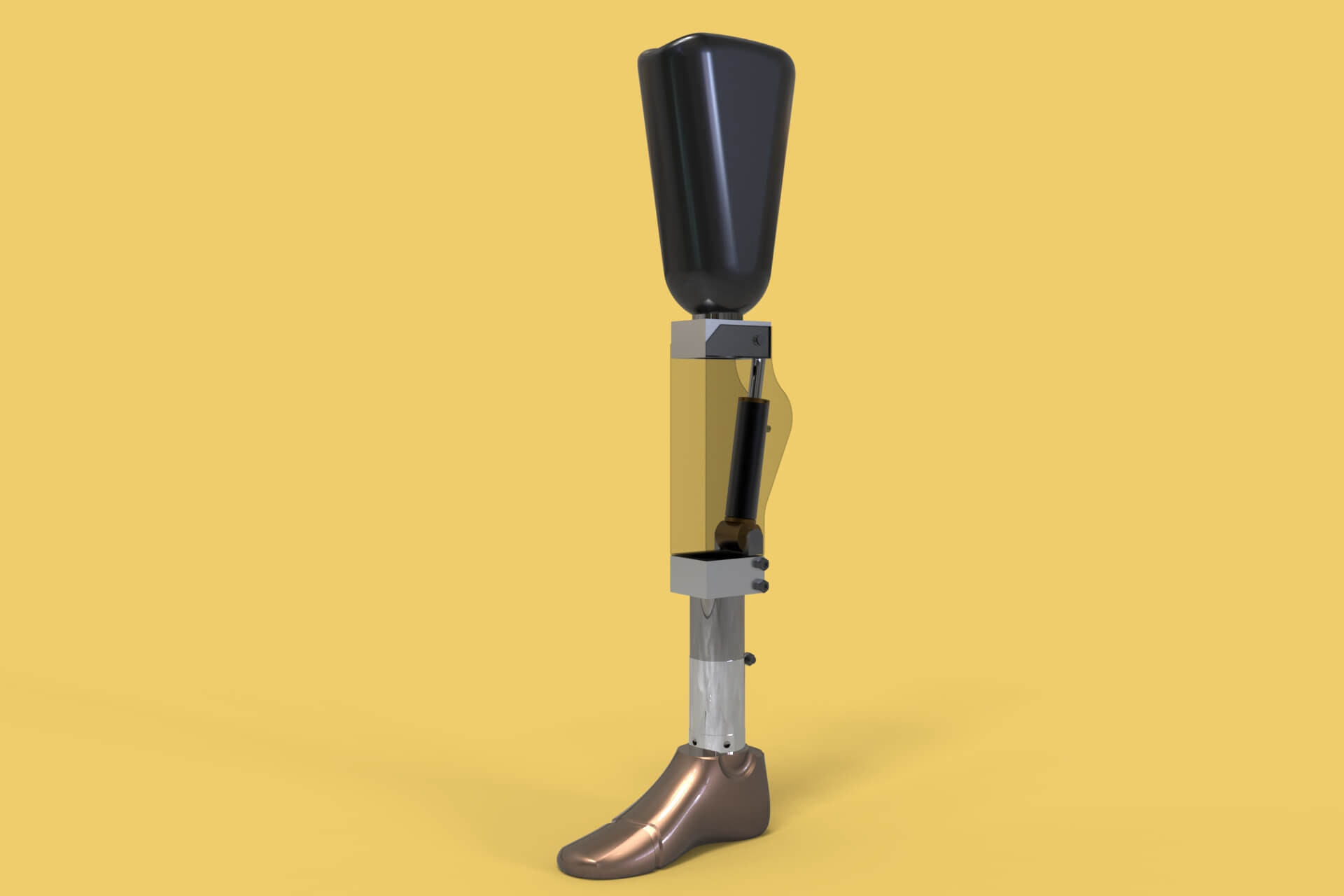 Artificial Pneumatic Prosthetic Leg - 3D Model by surf3d