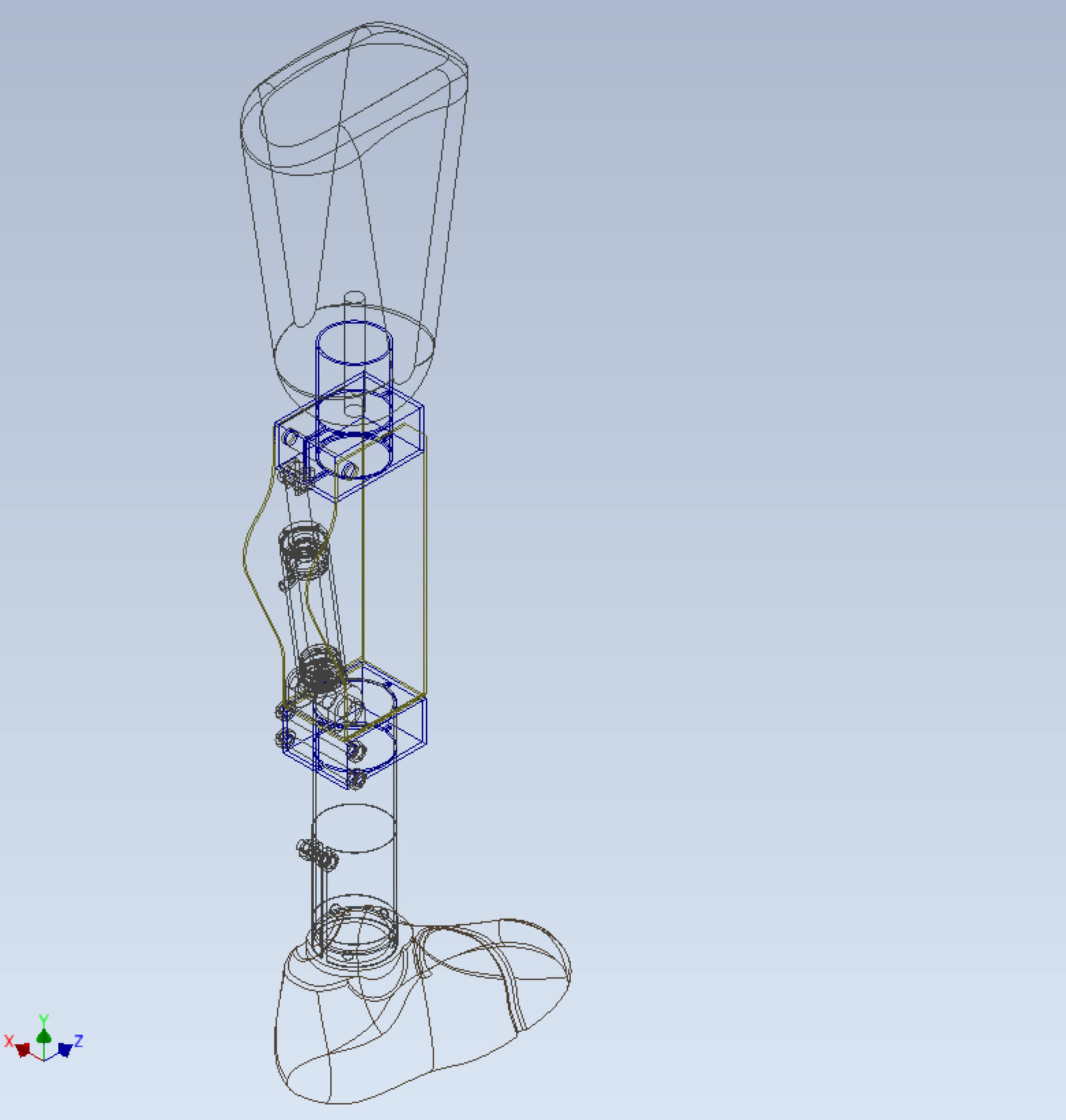 Artificial Pneumatic Prosthetic Leg - 3D Model by surf3d