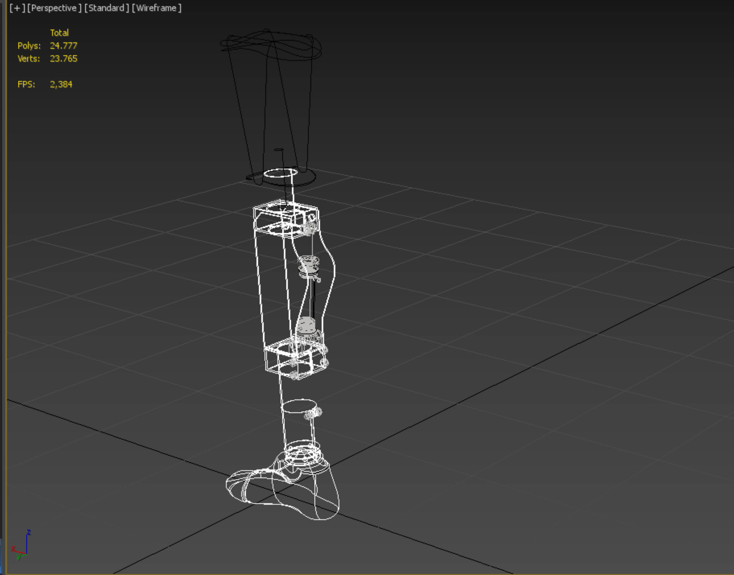 Artificial Pneumatic Prosthetic Leg - 3D Model by surf3d
