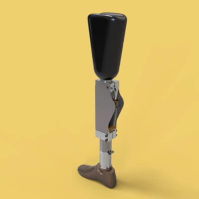 Artificial Pneumatic Prosthetic Leg - 3D Model by surf3d