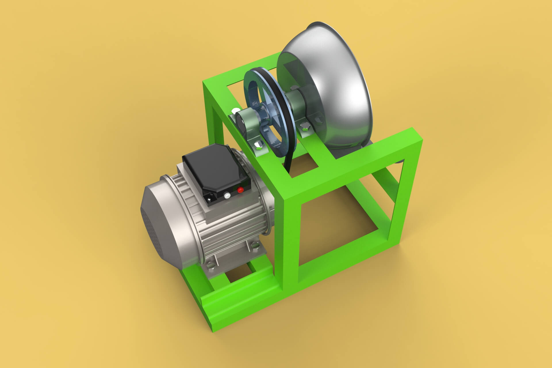 Automatic Coconut Grating Machine Grater Scraper Chopper - 3D Model by ...