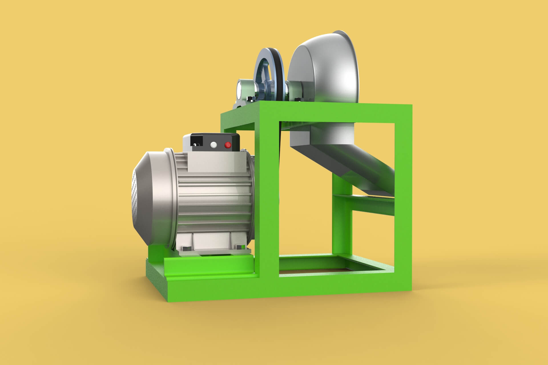 Automatic Coconut Grating Machine Grater Scraper Chopper - 3D Model by ...